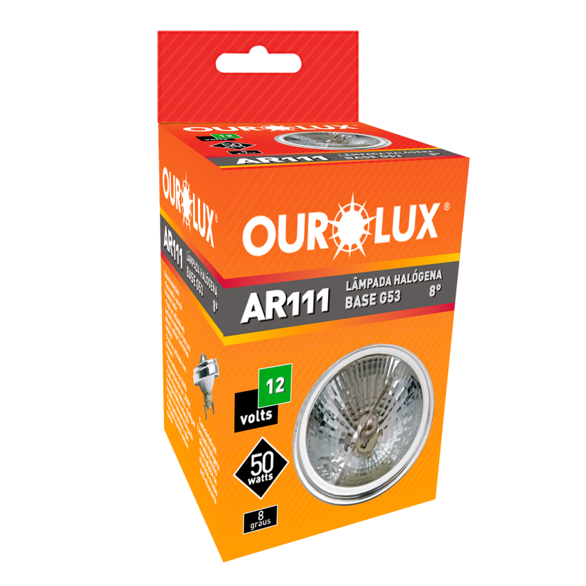Lâmpada AR111 50W 12V 8º G53 - Ourolux