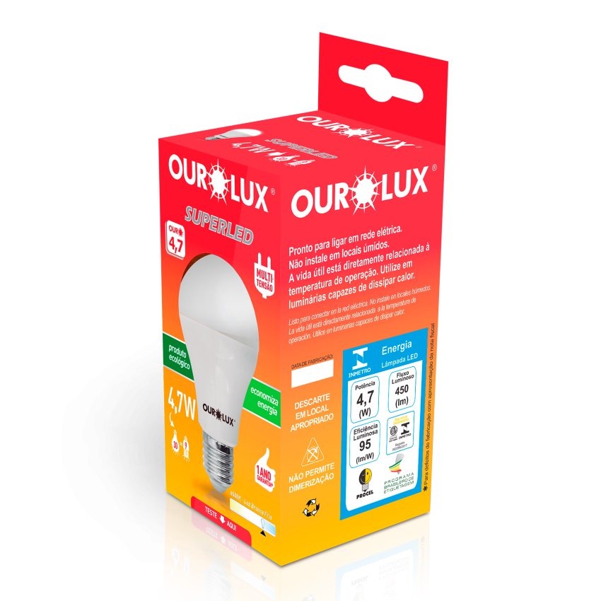 Superled Ouro 4,7W Bivolt 6500K - Ourolux