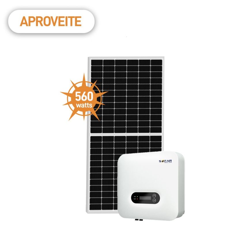 Gerador Solar 5,6 kWp - 5kW - 1x220V - Ourolux